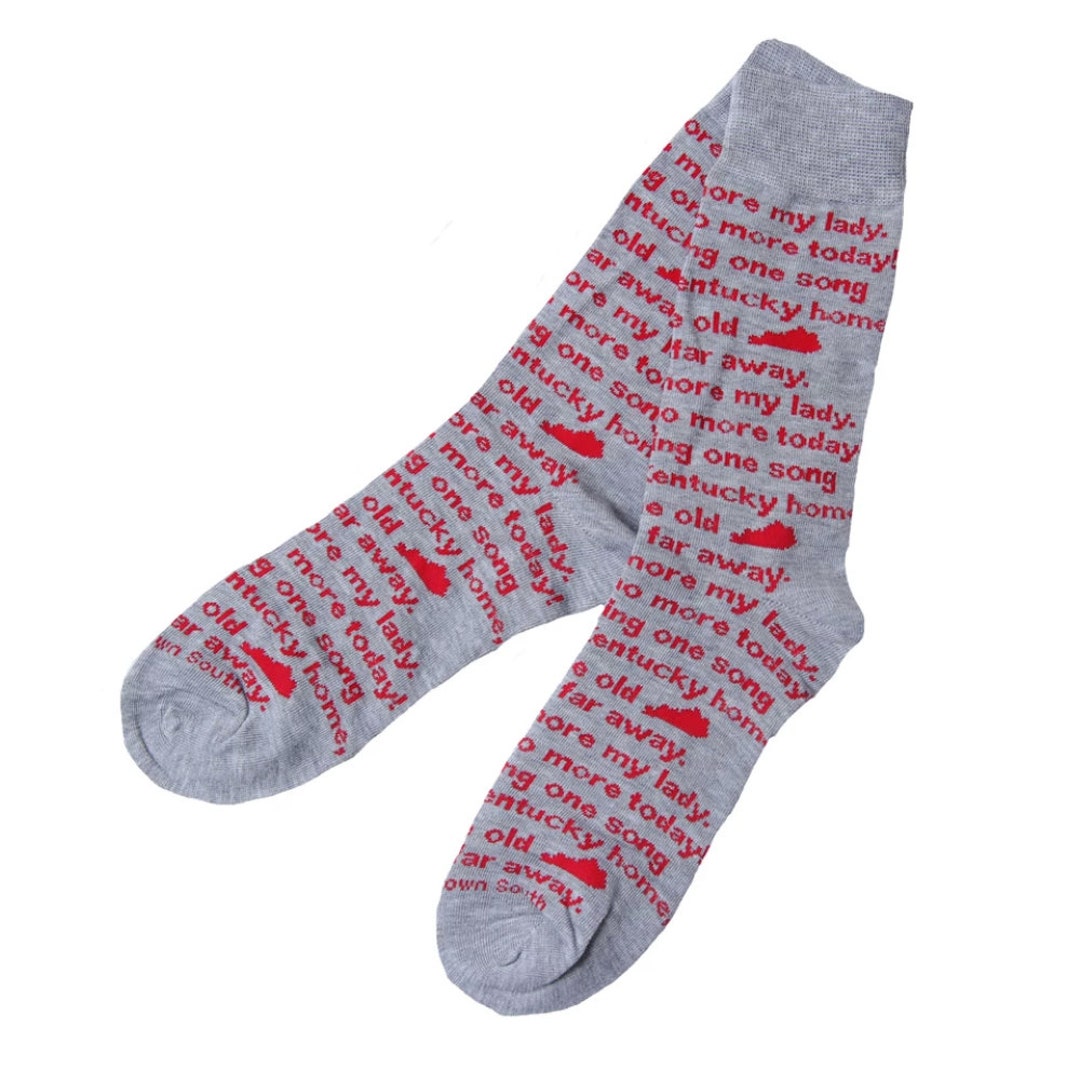 Grey/red Weep No More Socks Boyfriend Gift Husband Gift - Etsy