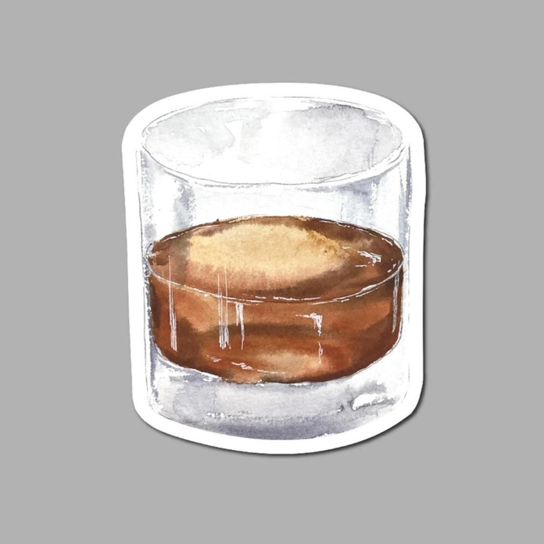 Bourbon Whiskey Neat Sticker - Boyfriend Gift Sticker - Bourbon ...