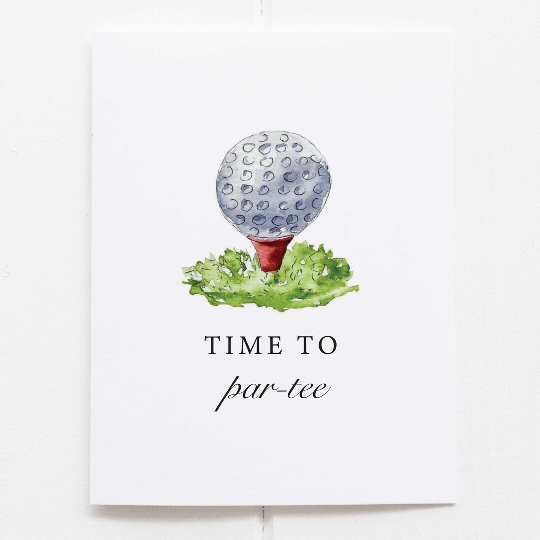 Golf Lover Greeting Card Time to Par-tee - Husband Greeting Card ...