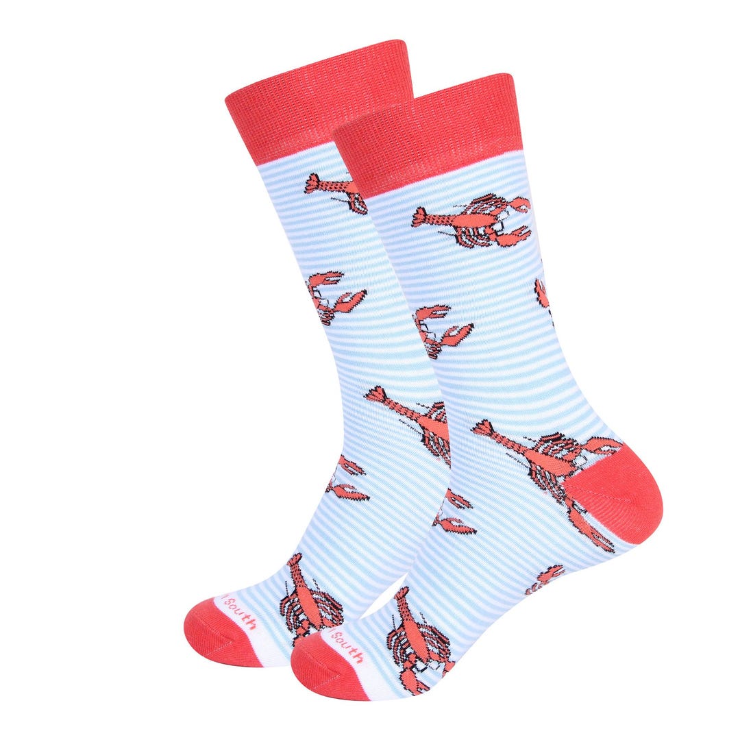 Lobsters Socks - Lobster Striped Socks - Lobsters Lovers - Lobsters ...