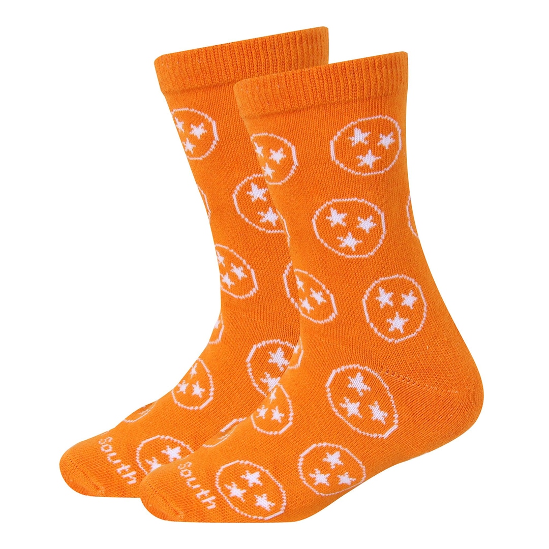 Tennessee Kids Socks - Kids Orange Tri Star Socks - Kids Socks ...