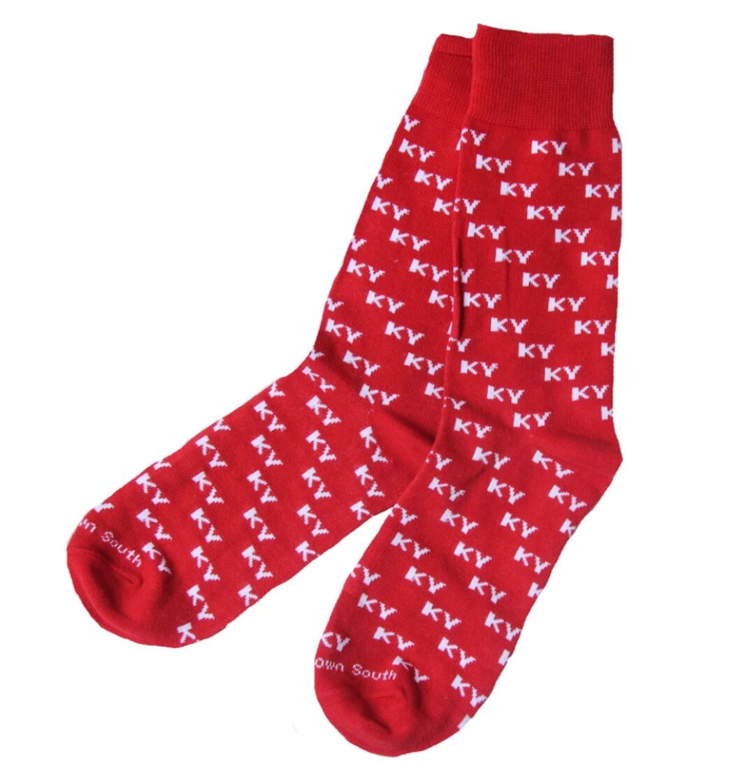 Kentucky KY Letter Socks Red/white - Husband Gift - Groomsman Gifts ...