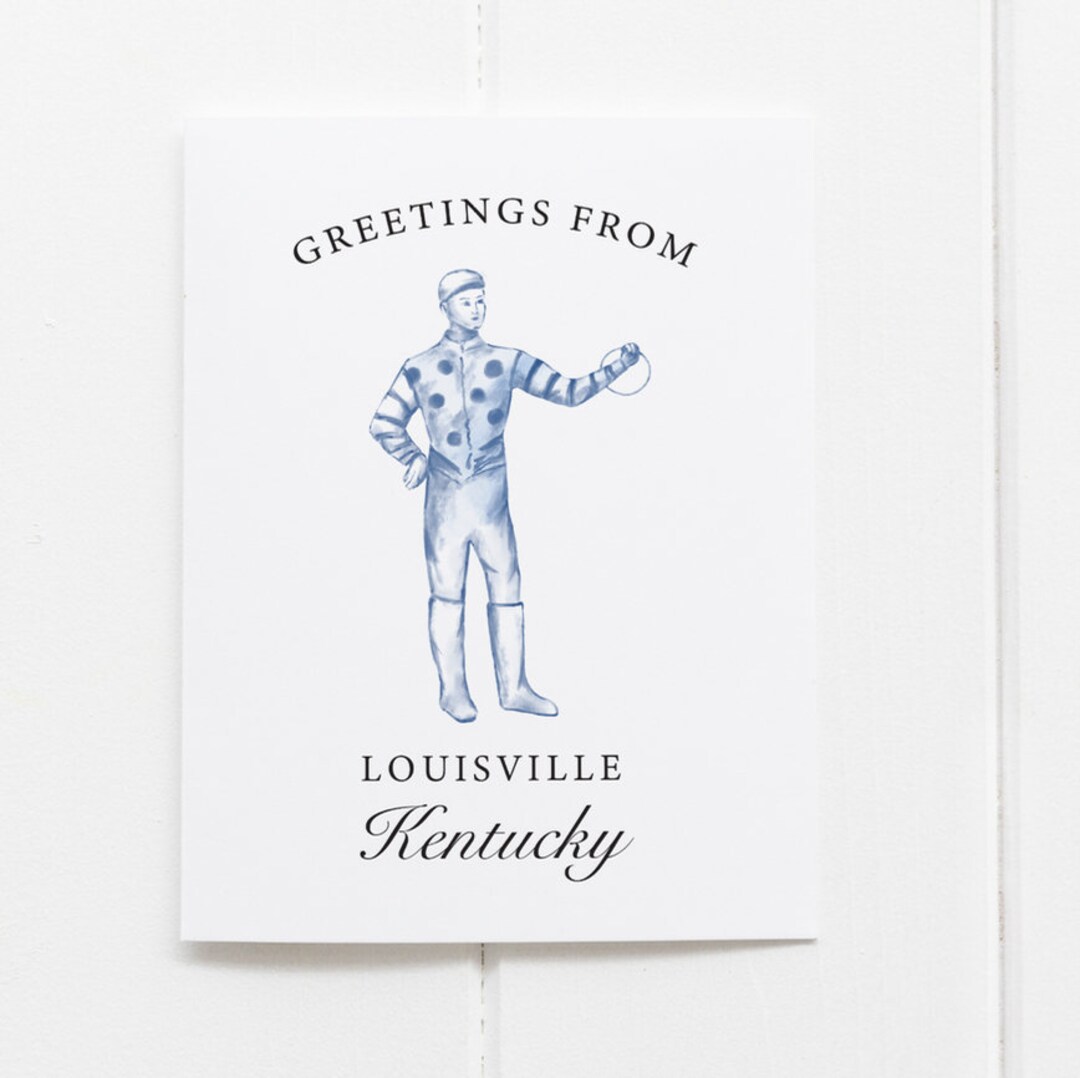Derby Jockeys Greeting Card Greetings From Louisville Kentucky - Horse ...