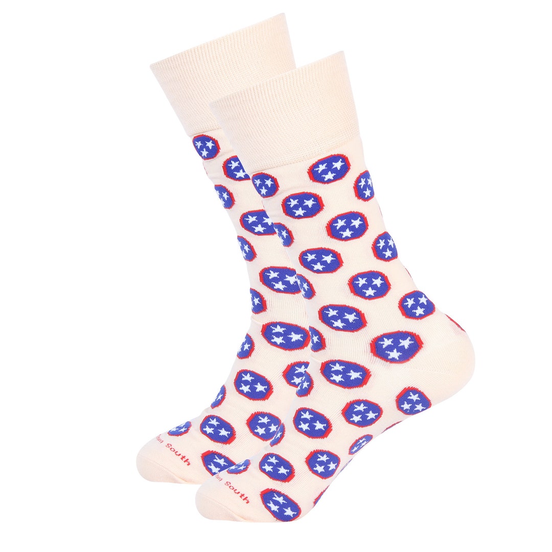 Tennessee Tri-star Socks Beige - Tennessee Gift - Gifts for Him or Her ...