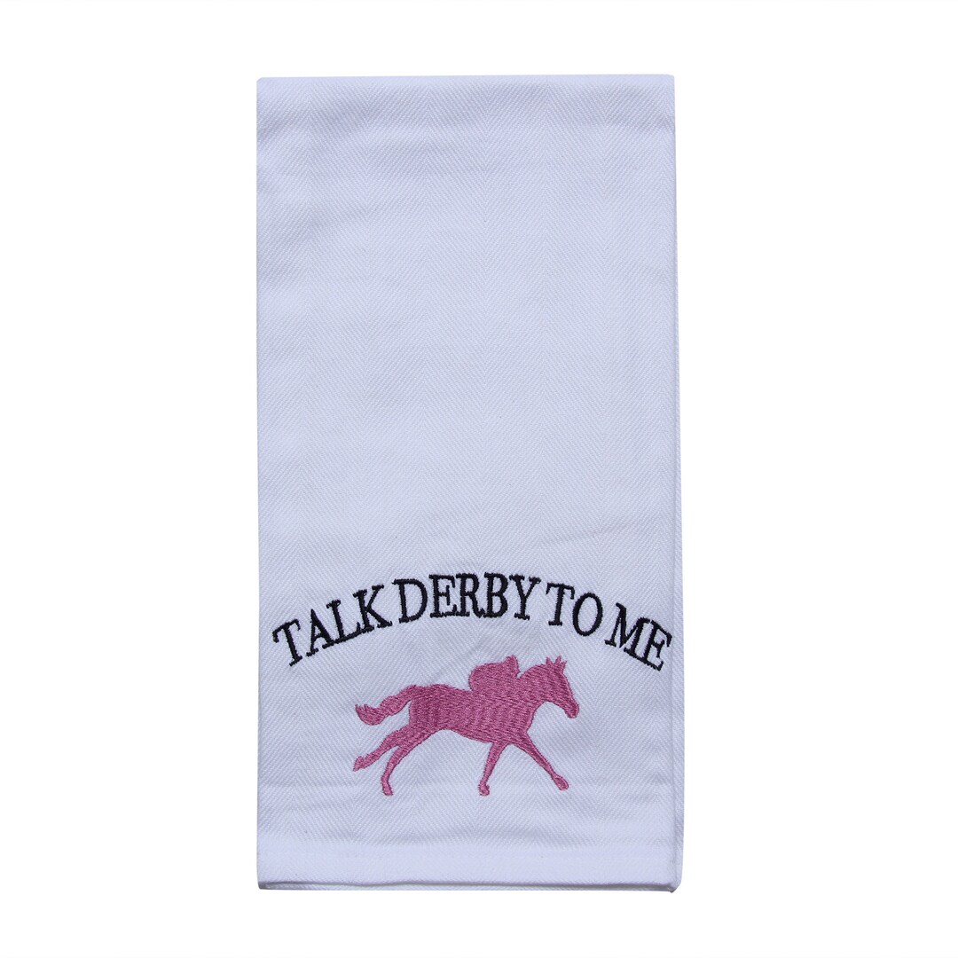 Talk Derby to Me Derby Decor Kentucky Derby Tea Towel - Etsy
