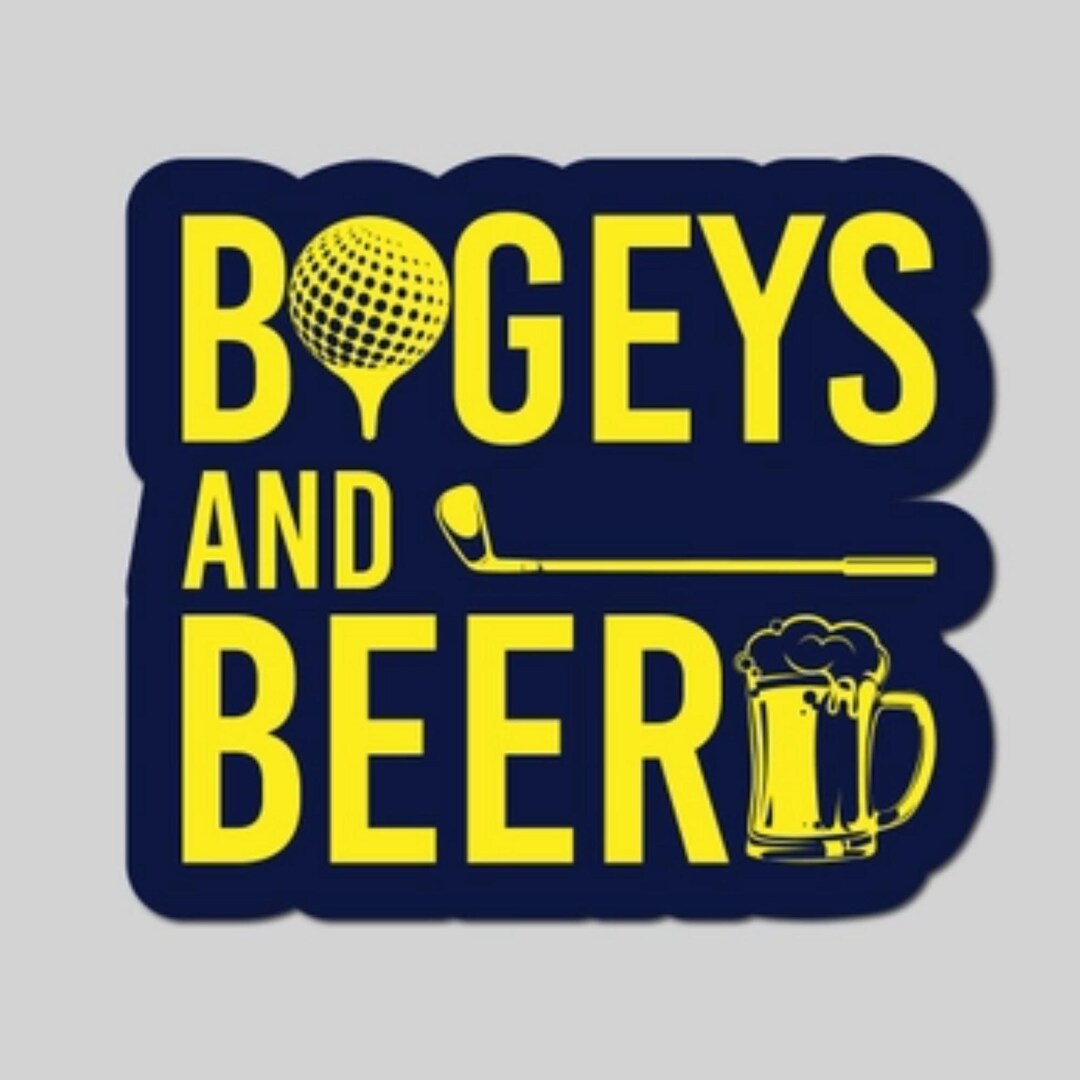 Golf Bogeys and Beer Sticker - Bourbon - Whiskey Sticker - Golf Decal ...
