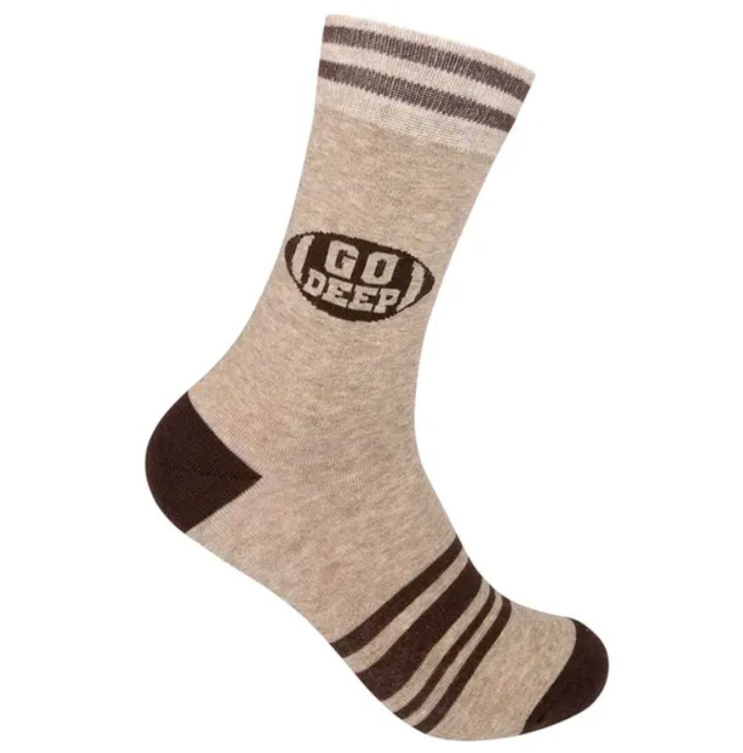 Go Deep Football Socks Football Sport Sock Football Gift Husband ...