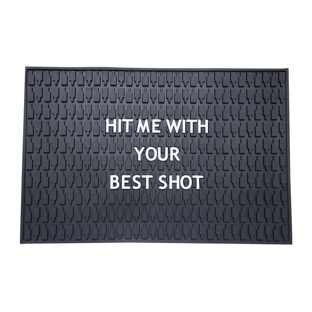 Hit Me With Your Best Shot Bar Mat - Bourbon - Bourbon Bar - Bourbon ...