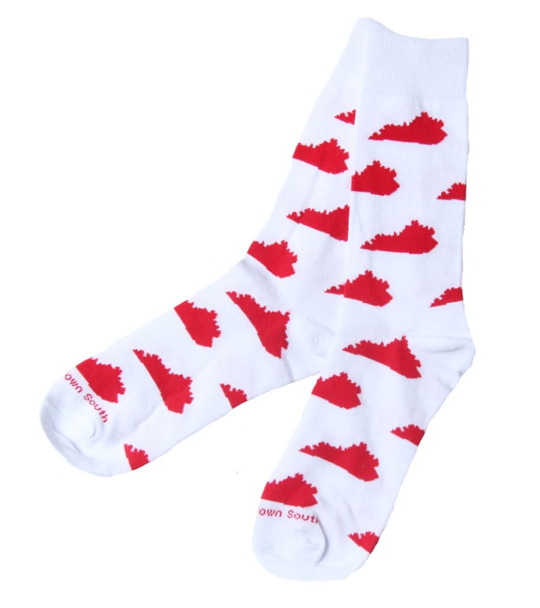 Kentucky State Socks Red/white- Boyfriend Gift - Husband Gift - Whiskey ...