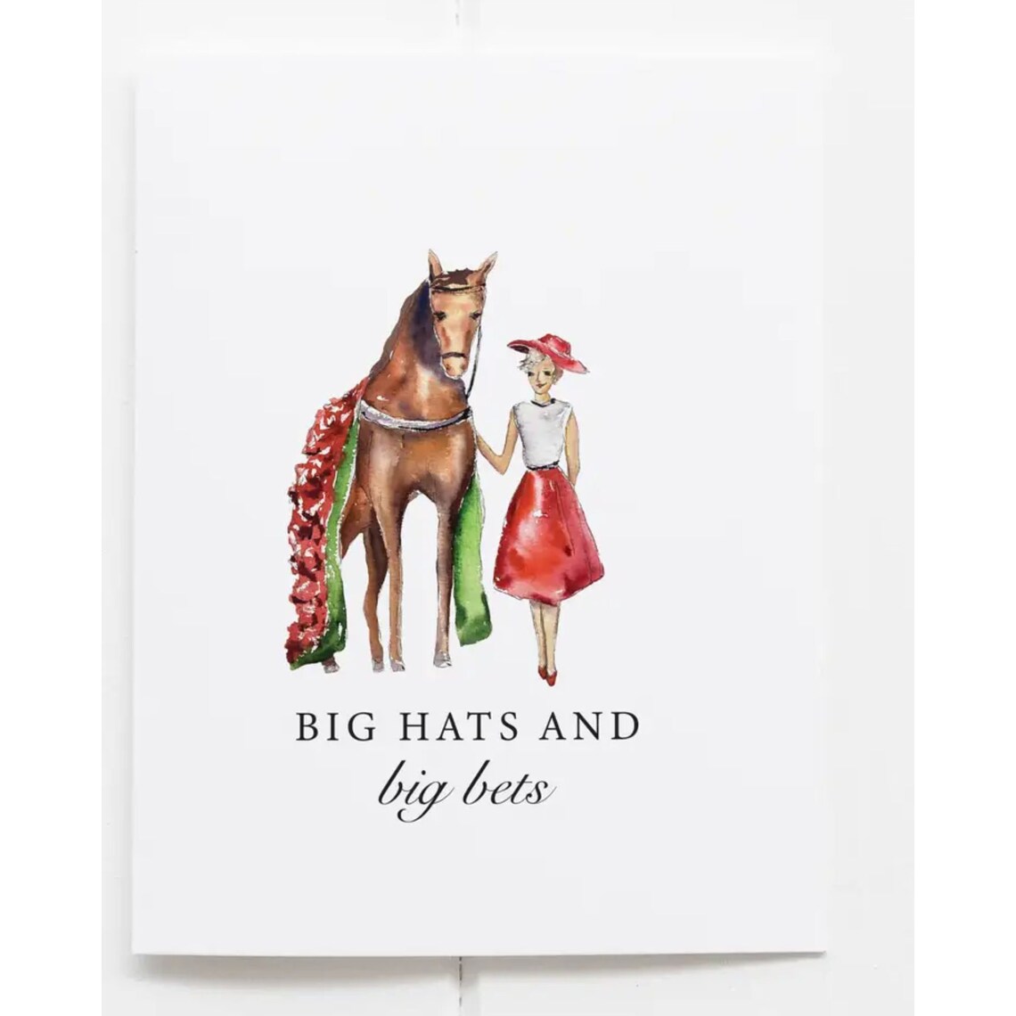 Derby Horse Greeting Card Big Hats and Big Bets - Horse Racing Card ...
