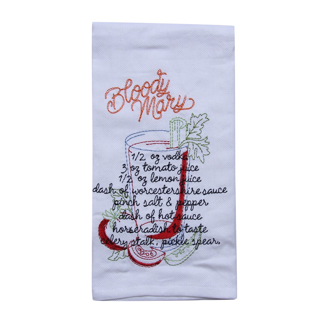 Bloody Mary Tea Towel - Alcohol Gifts - Kitchen Decor - Funny Gifts ...