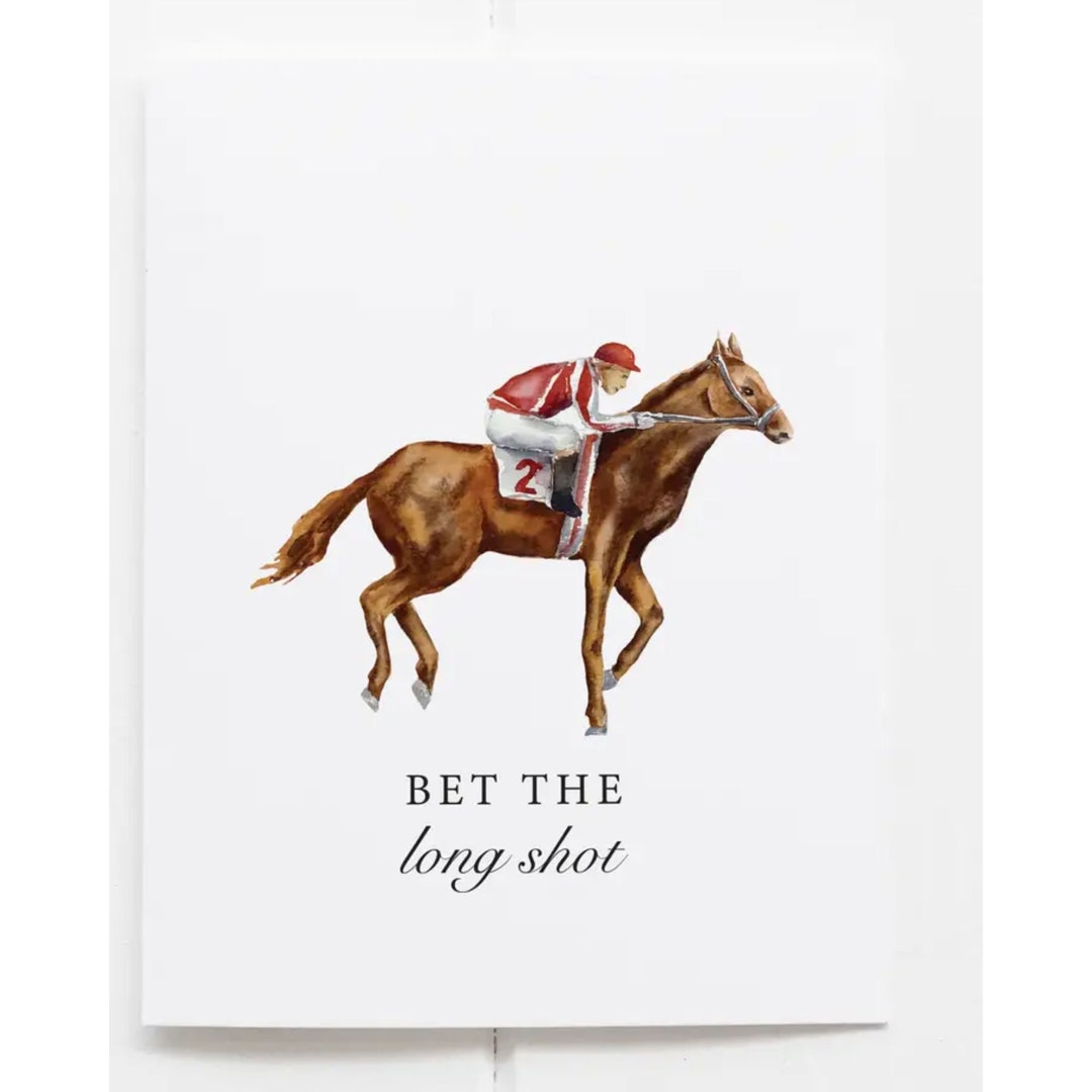 Derby Horse Greeting Card Bet the Long Shot - Horse Racing Card - 2024 ...