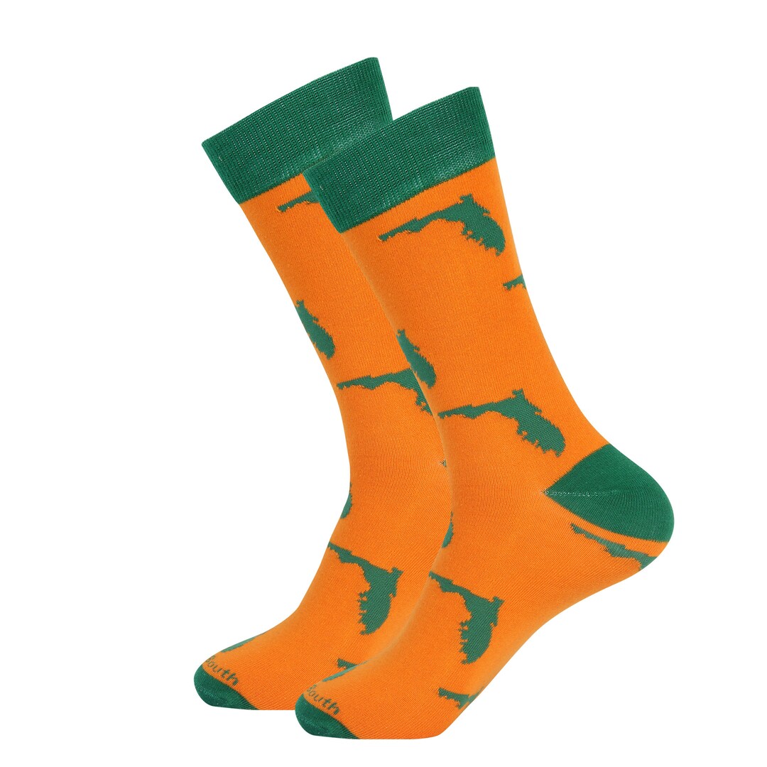 Florida Shape State Socks - Gift for Florida Alumni - Groomsman ...
