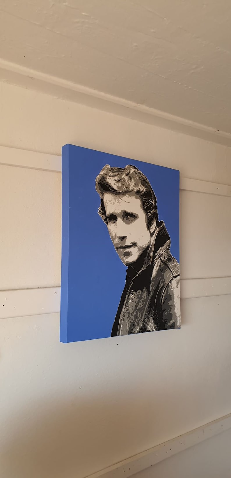 Fonzie Hand Painted in Acrylic on Canvas - Etsy