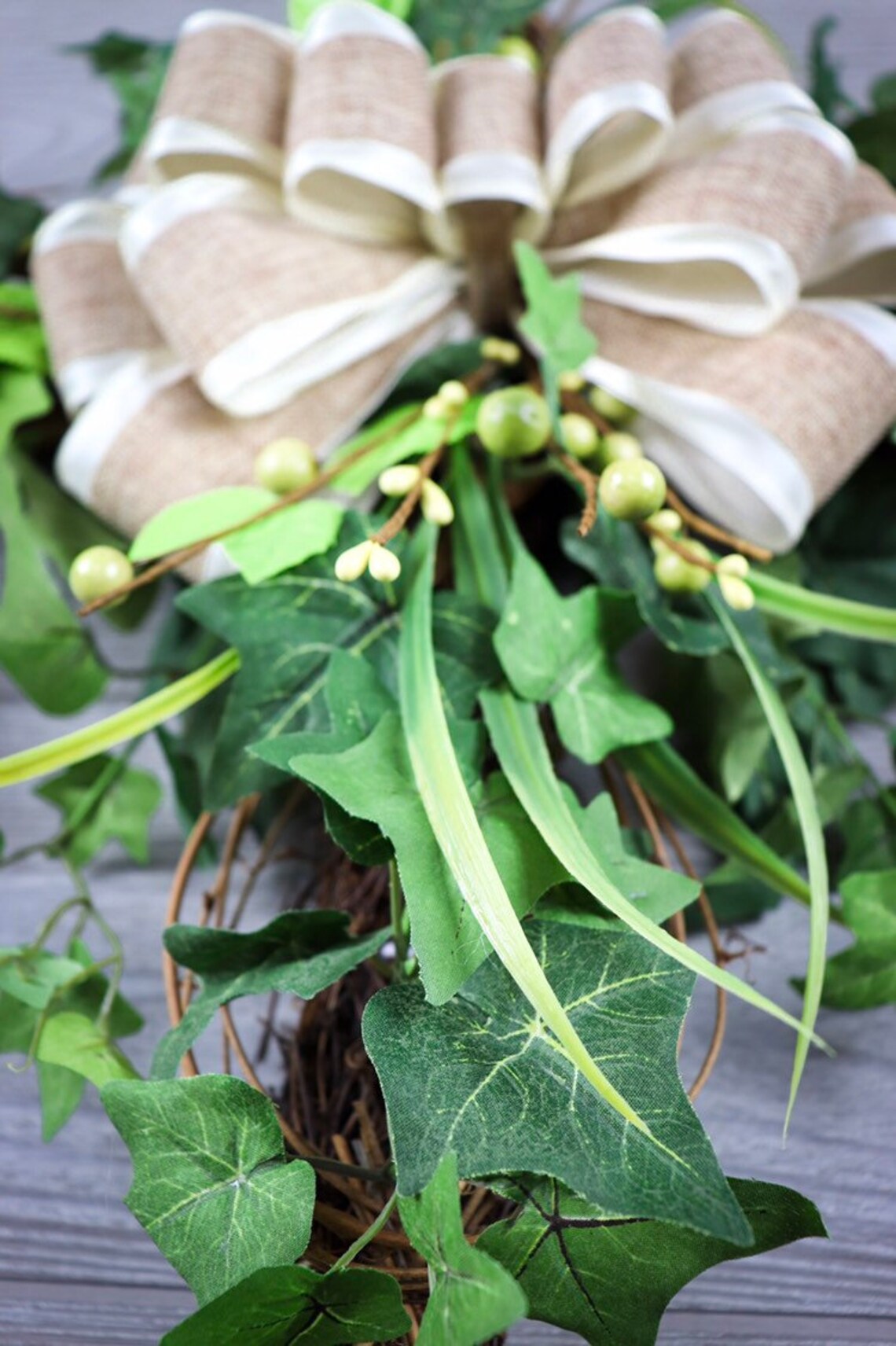 Wreath Cross Greenery Wreath Front Door Wreath | Etsy