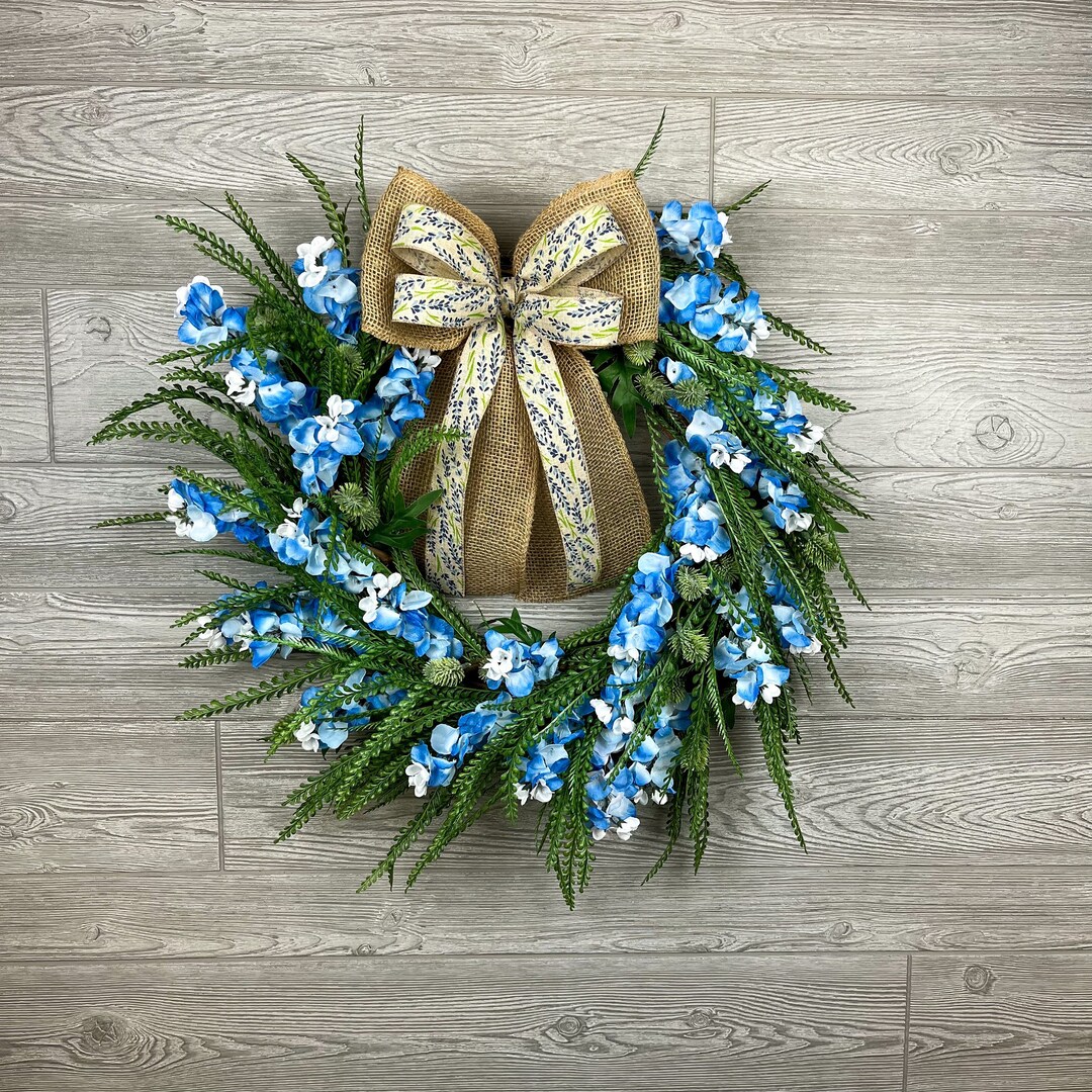 Texas Bluebonnet Wreath, Texas Wreath, Summer Wreath, Farmhouse Wreath ...
