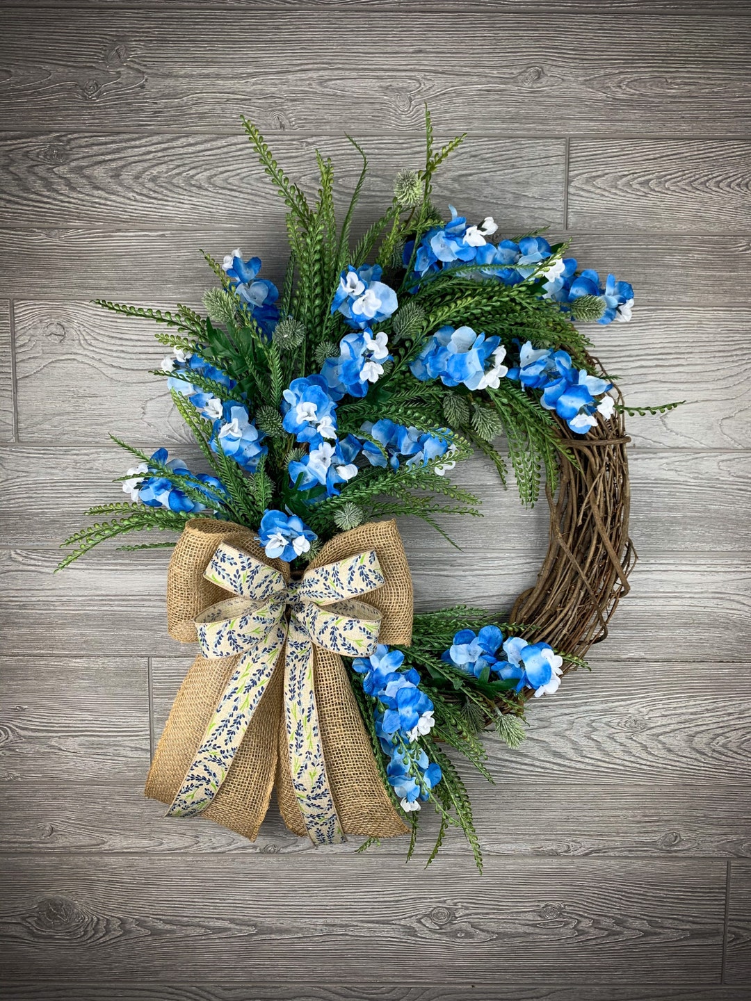 Texas Bluebonnet Wreath, Texas Wreath, Summer Wreath, Farmhouse Wreath ...
