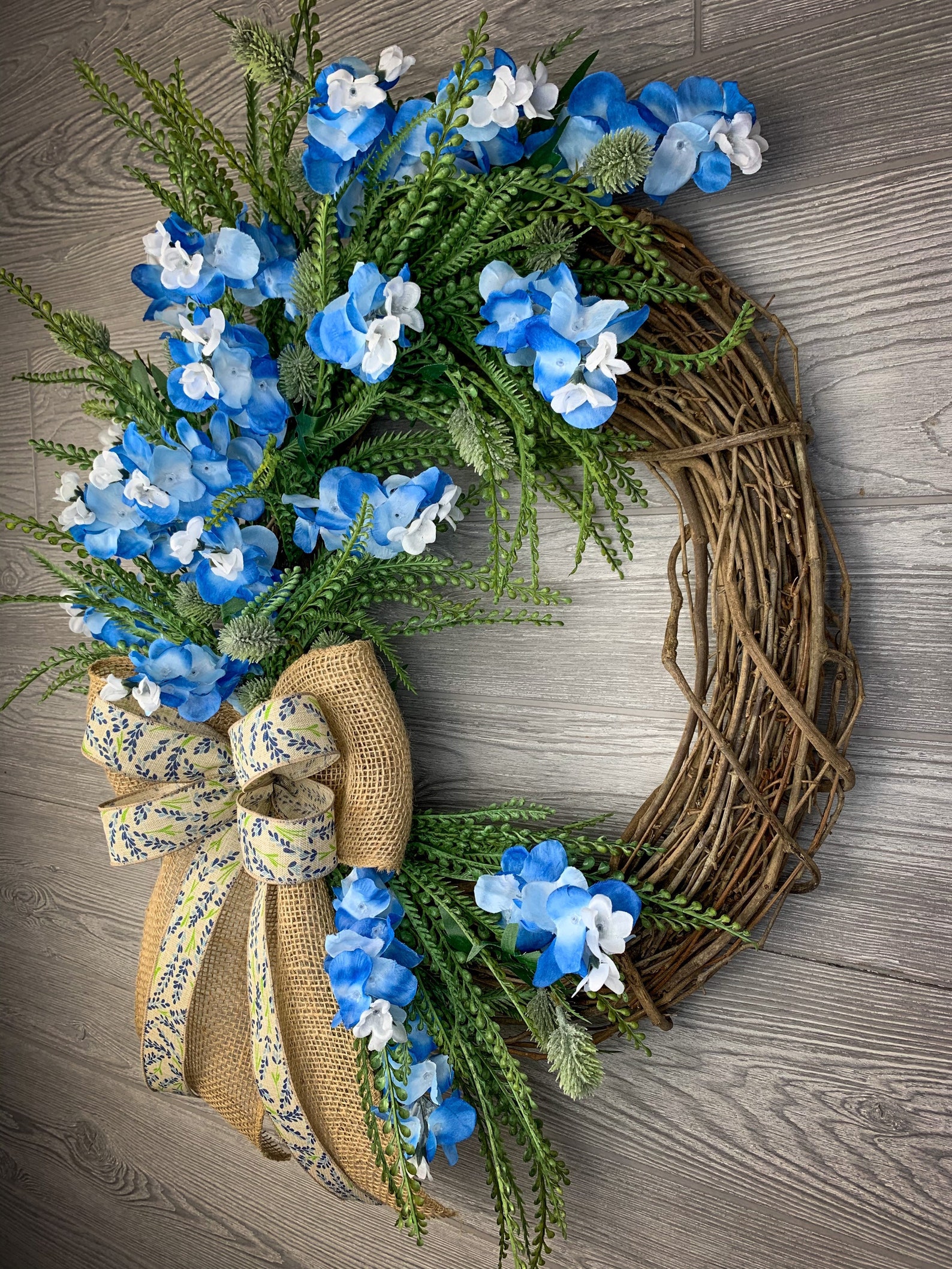 Texas Bluebonnet Wreath, Texas Wreath, Summer Wreath, Farmhouse Wreath ...