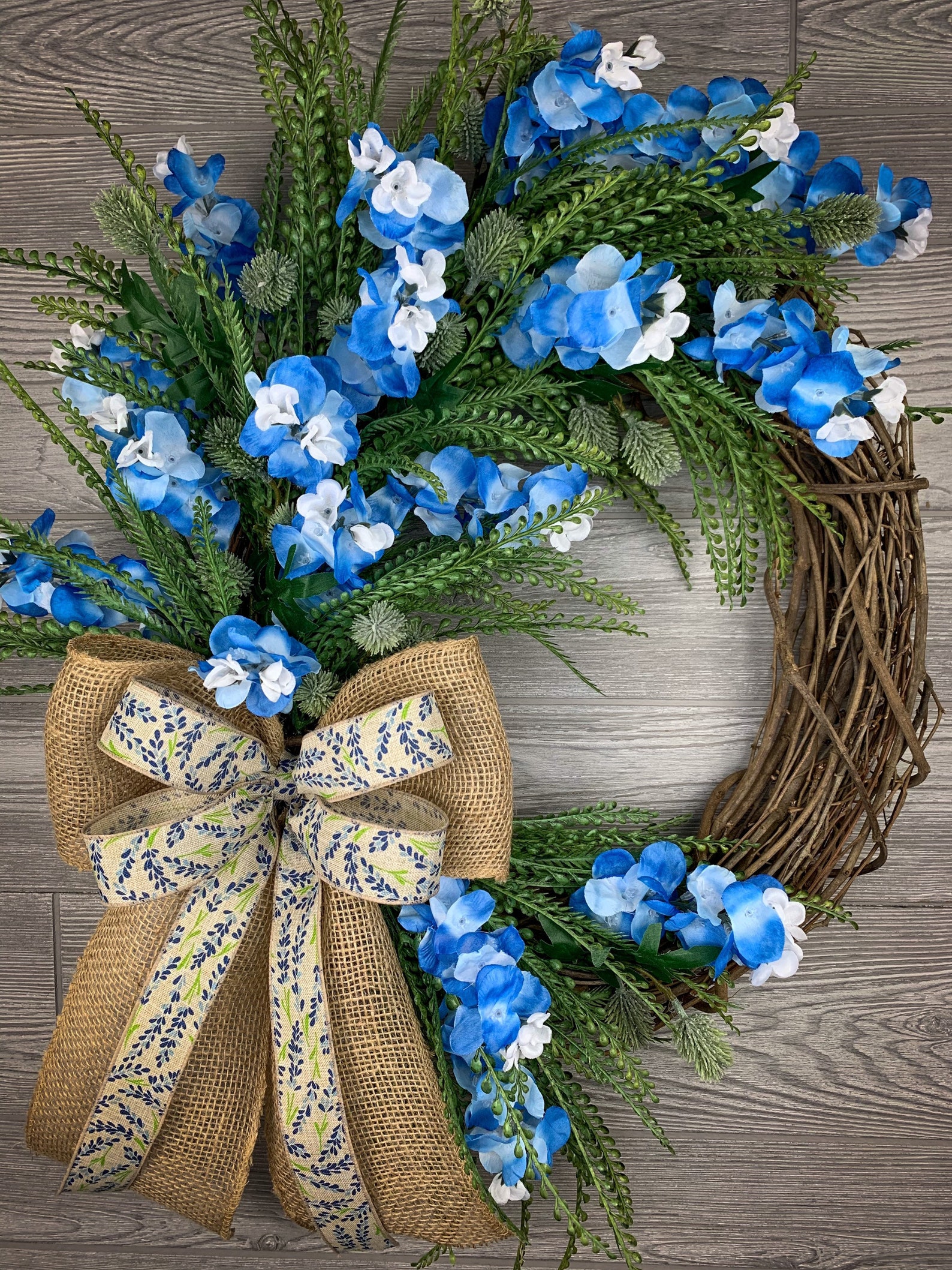 Texas Bluebonnet Wreath, Texas Wreath, Summer Wreath, Farmhouse Wreath ...