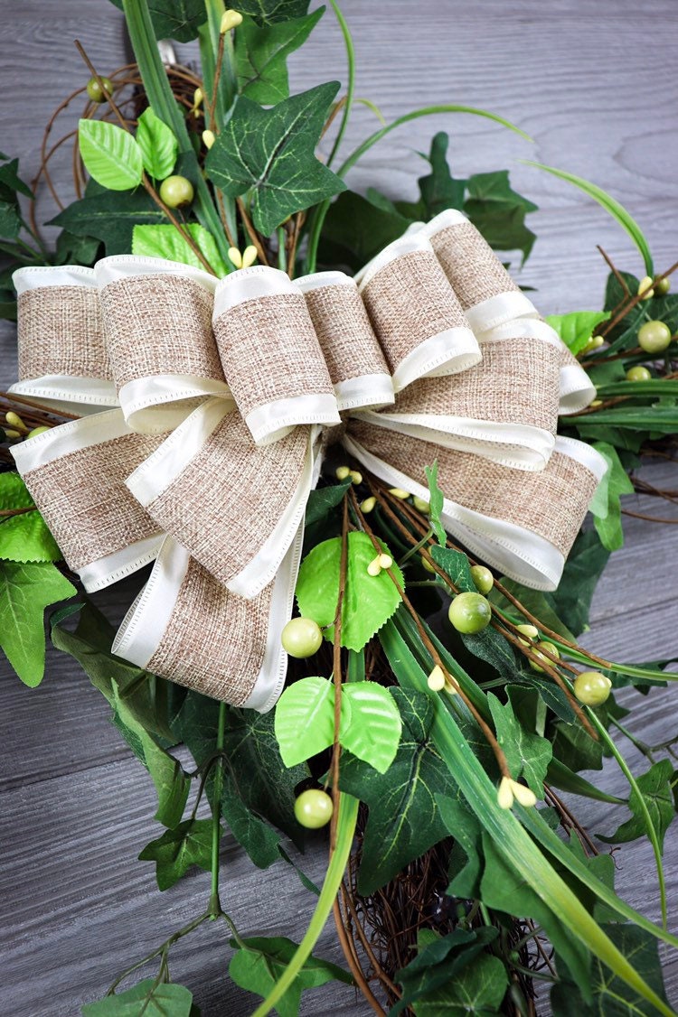 Wreath Cross Greenery Wreath Front Door Wreath - Etsy