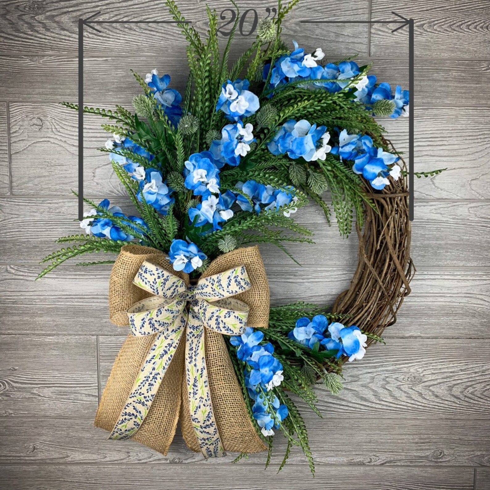 Texas Bluebonnet Wreath, Texas Wreath, Summer Wreath, Farmhouse Wreath ...