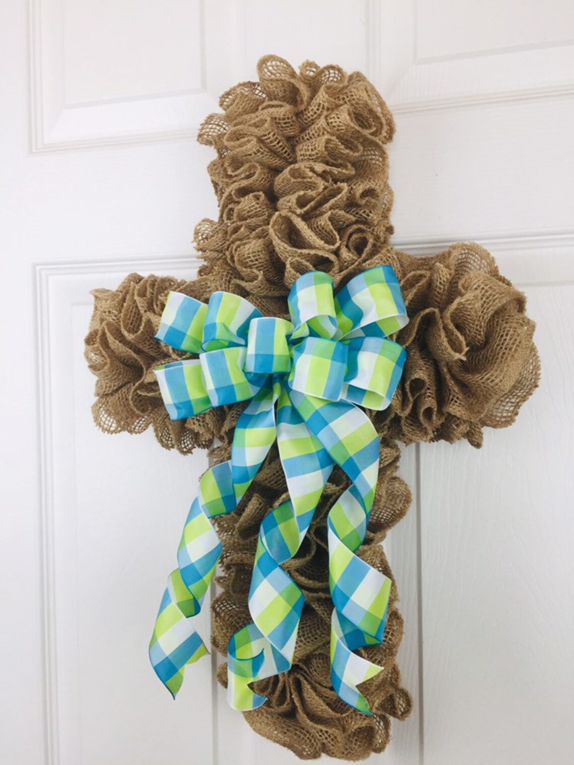 Cross Wreath Burlap cross wreath | Etsy