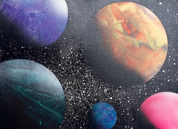 Spray Painting of Night Sky Spray Painting Artwork Spray - Etsy