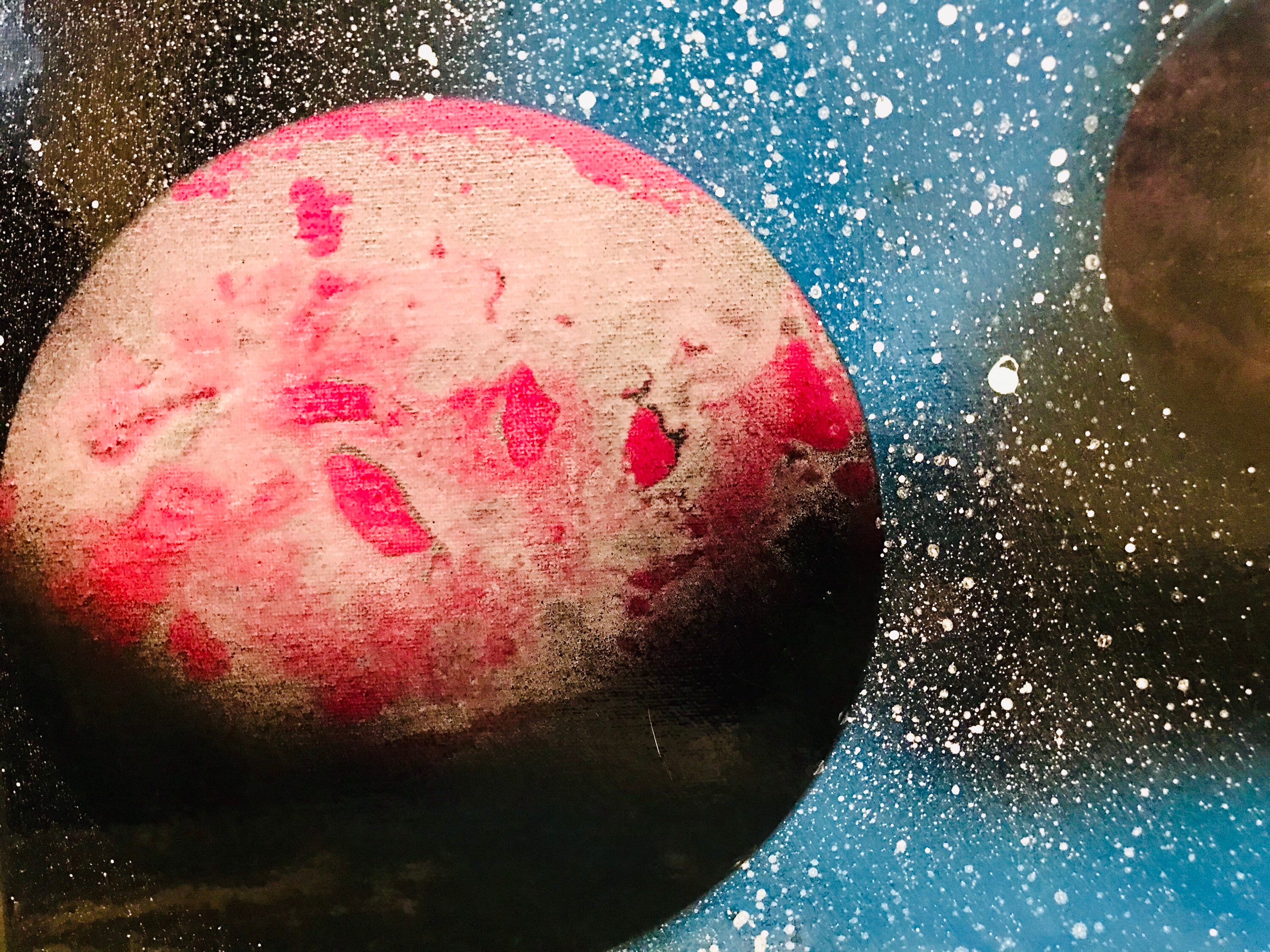 Spray Painting of Night Sky - Blue and Pink Artwork - Spray Painting ...