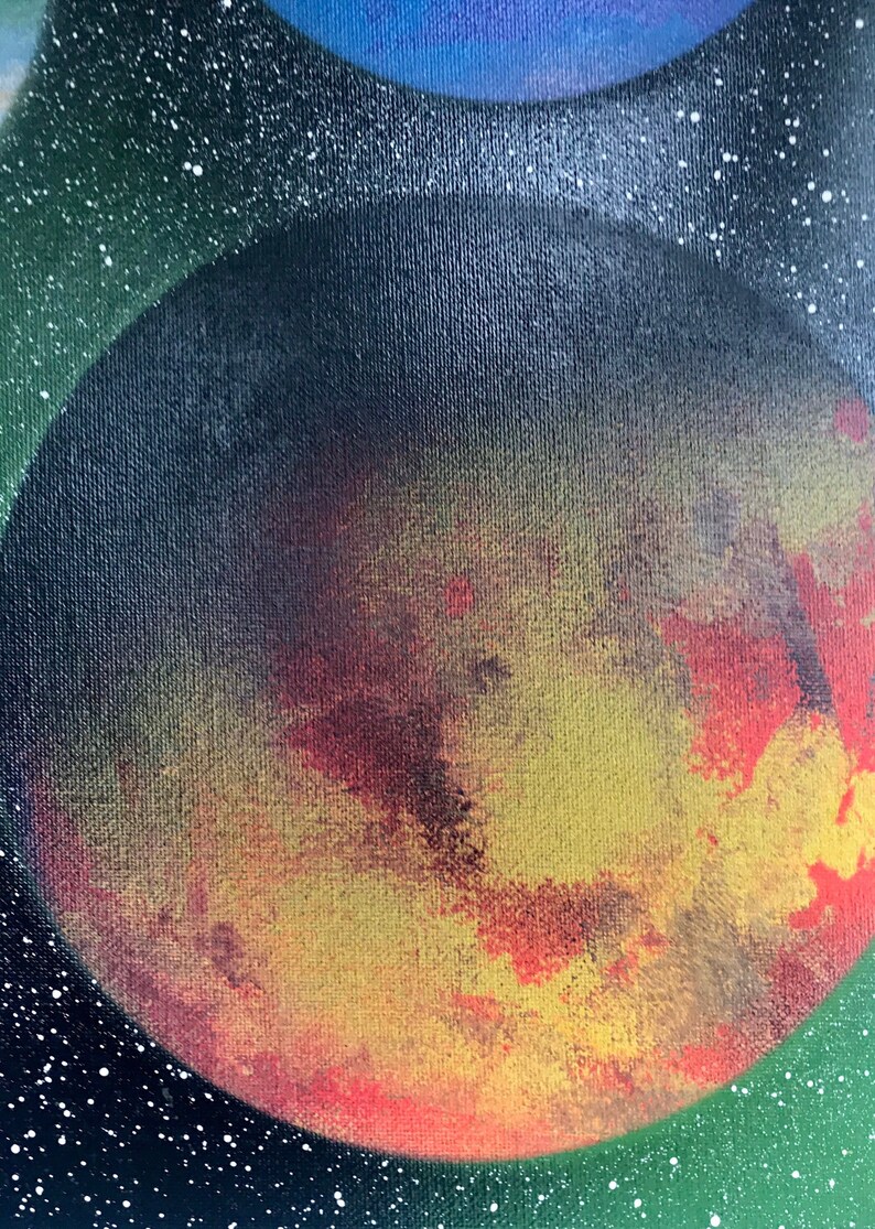 Spray Painting of Night Sky - Bright Colourful Artwork - Spray Painting ...