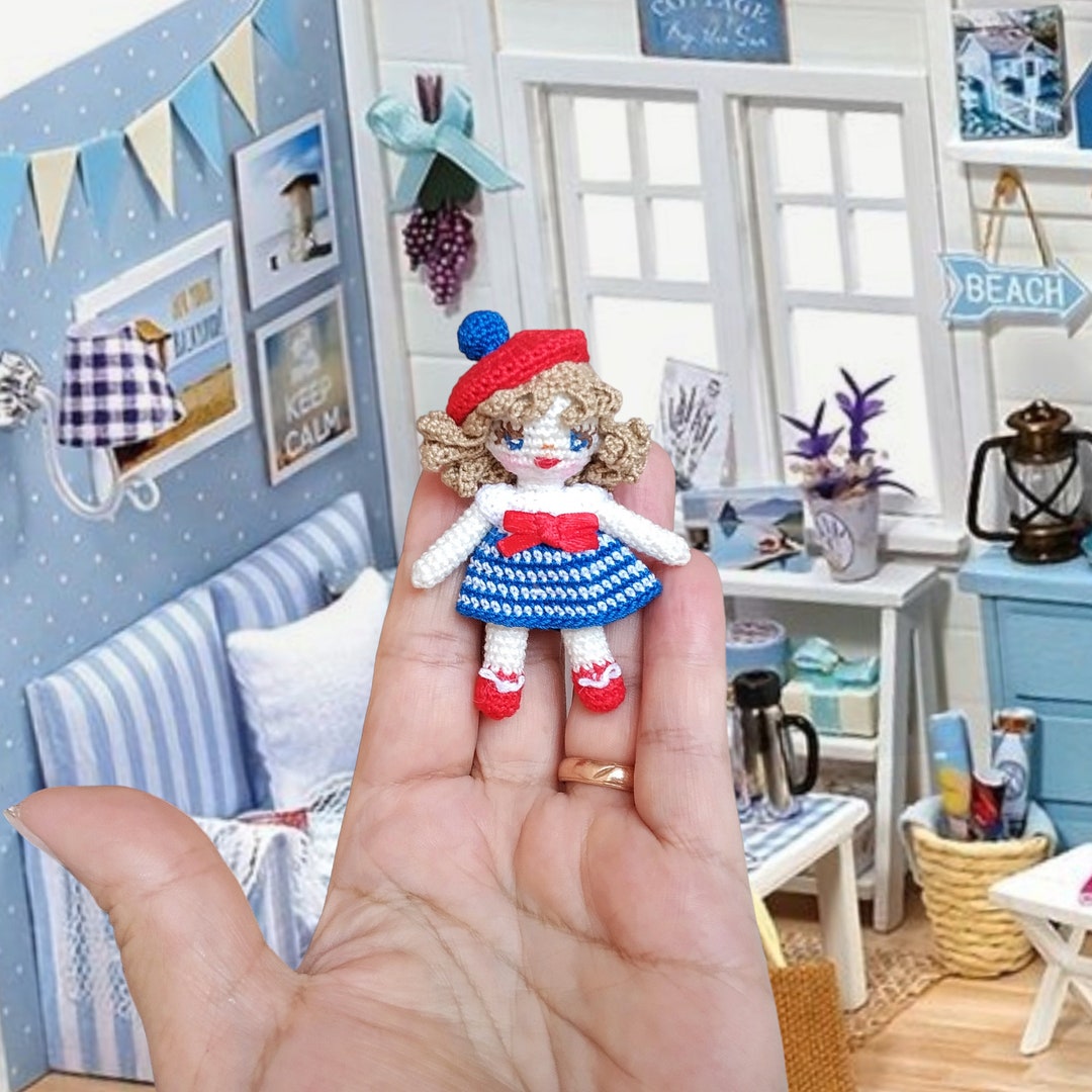 Mini Amigurumi Crochet Doll 7cm 2.8 Tall, Cute Gift for Her ...