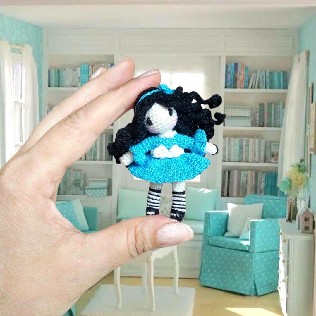 Small 7cm (2.7") Tall Crochet Amigurumi Doll in Gorjuss Style ...