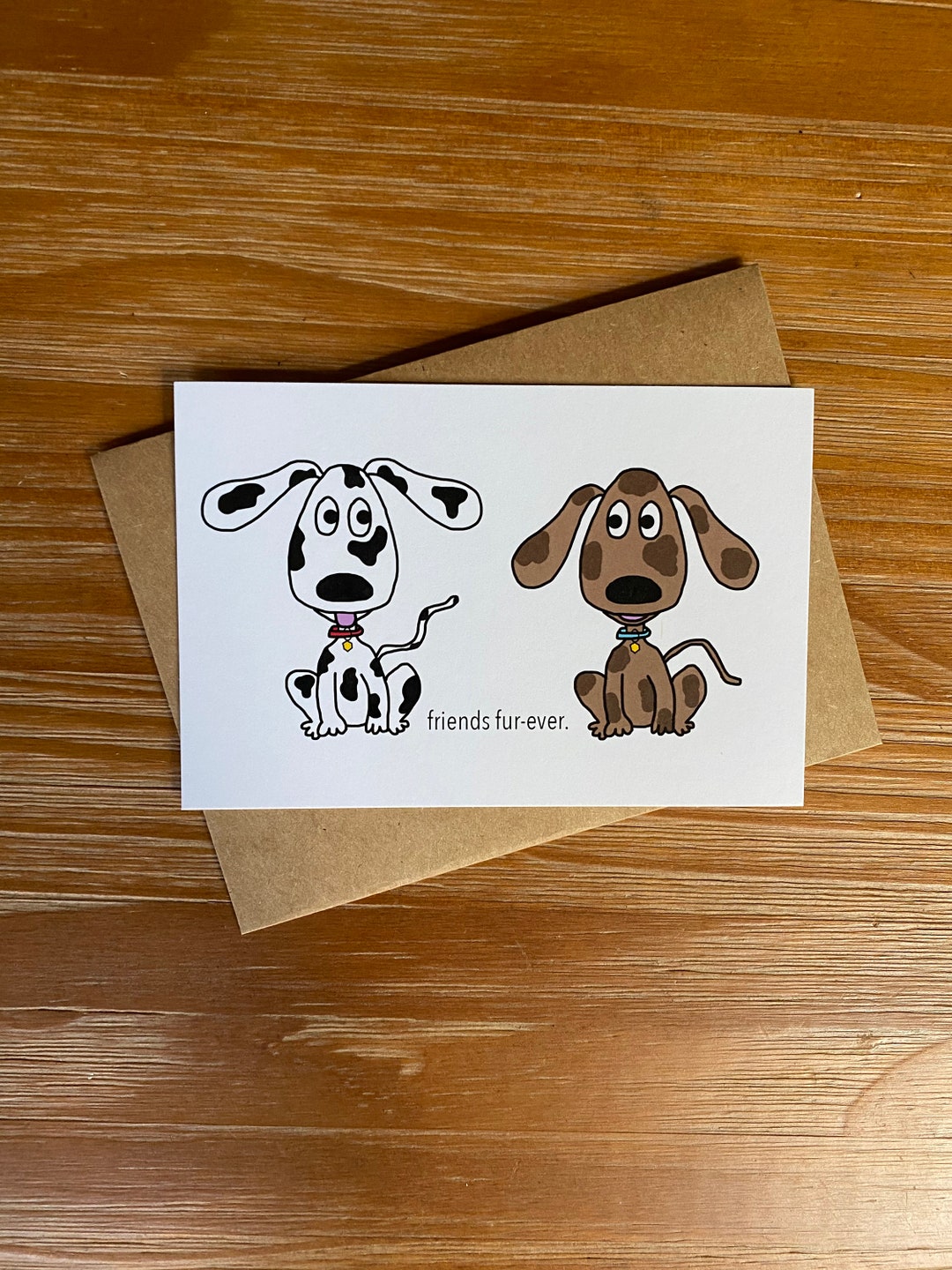 Fur-ever Friends -- Handmade Best Friends Card -- Dog Forever ...