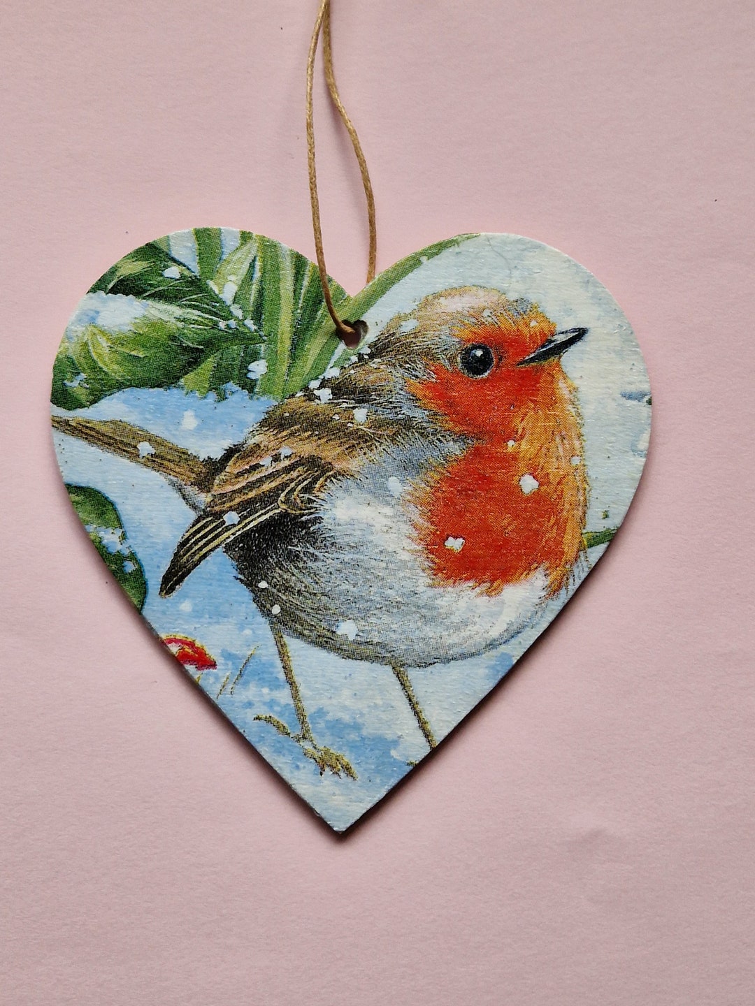 Beautiful Robin Heart - Etsy UK