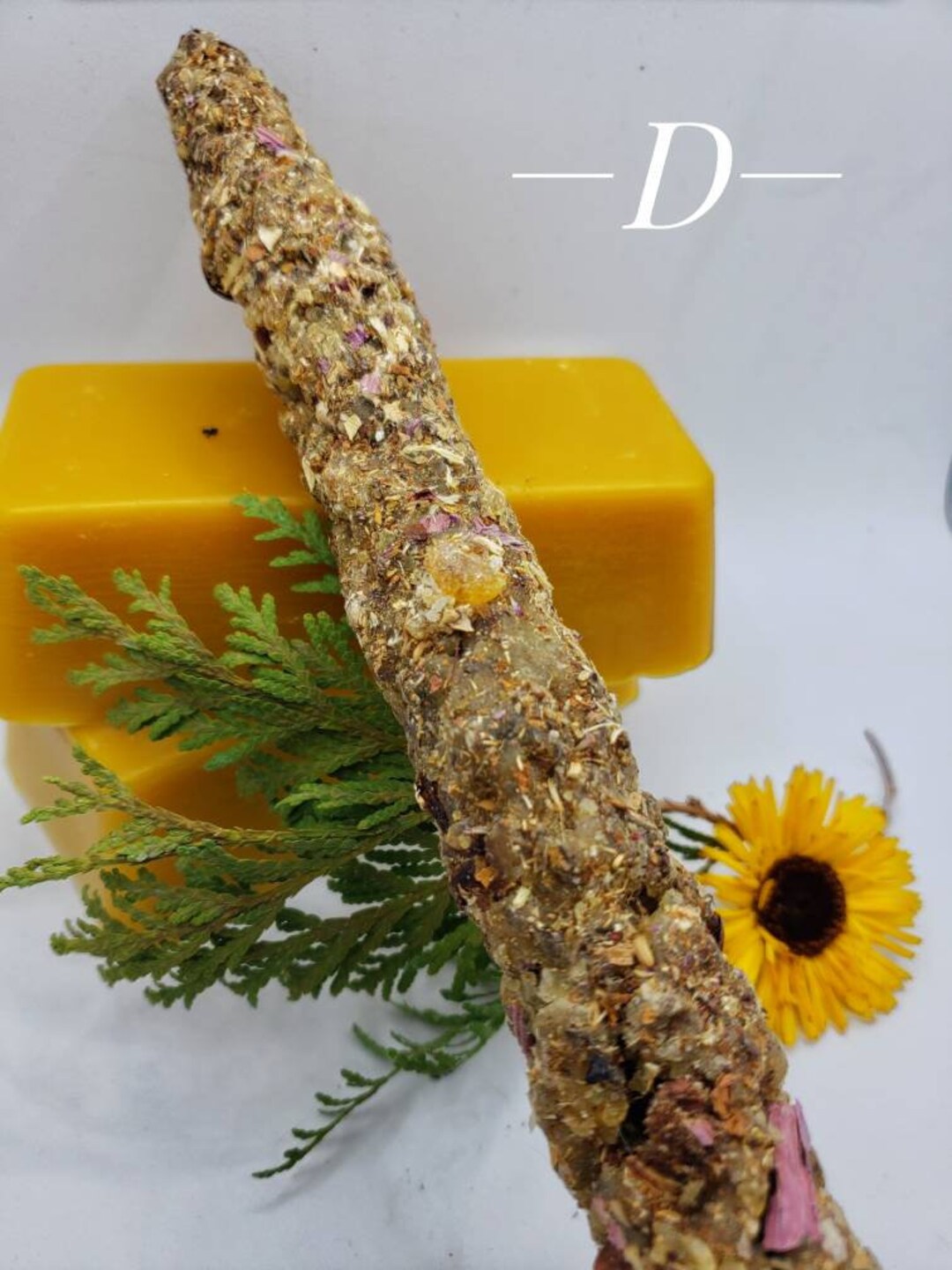 Witch's Torch, Mullein Torch, Herbal Candle, Beeswax Candle - Etsy