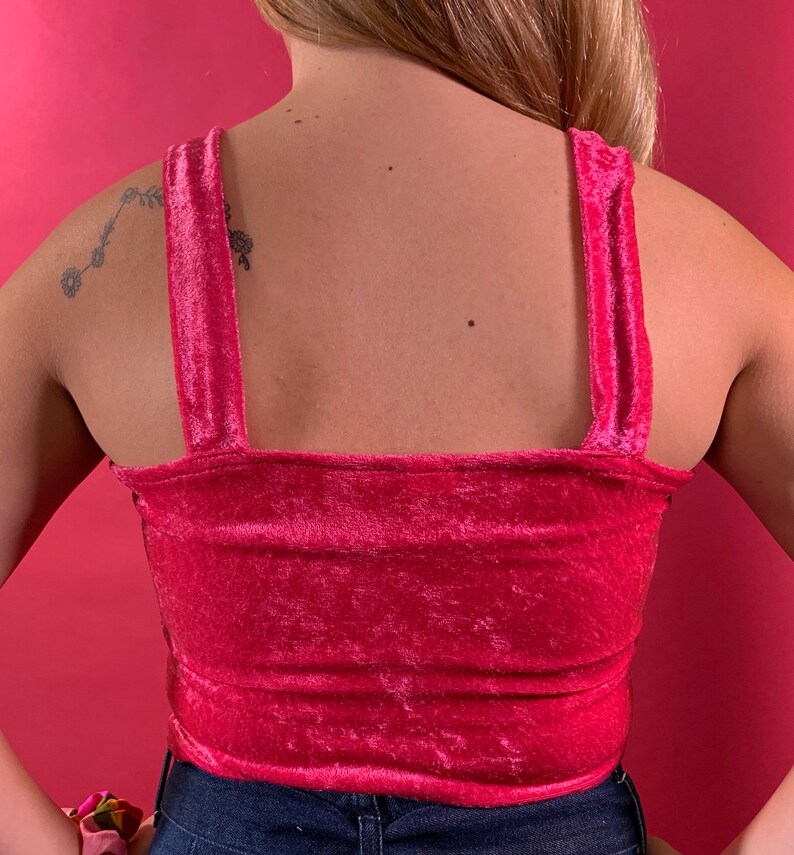 Pink Velvet Tube Top | Etsy