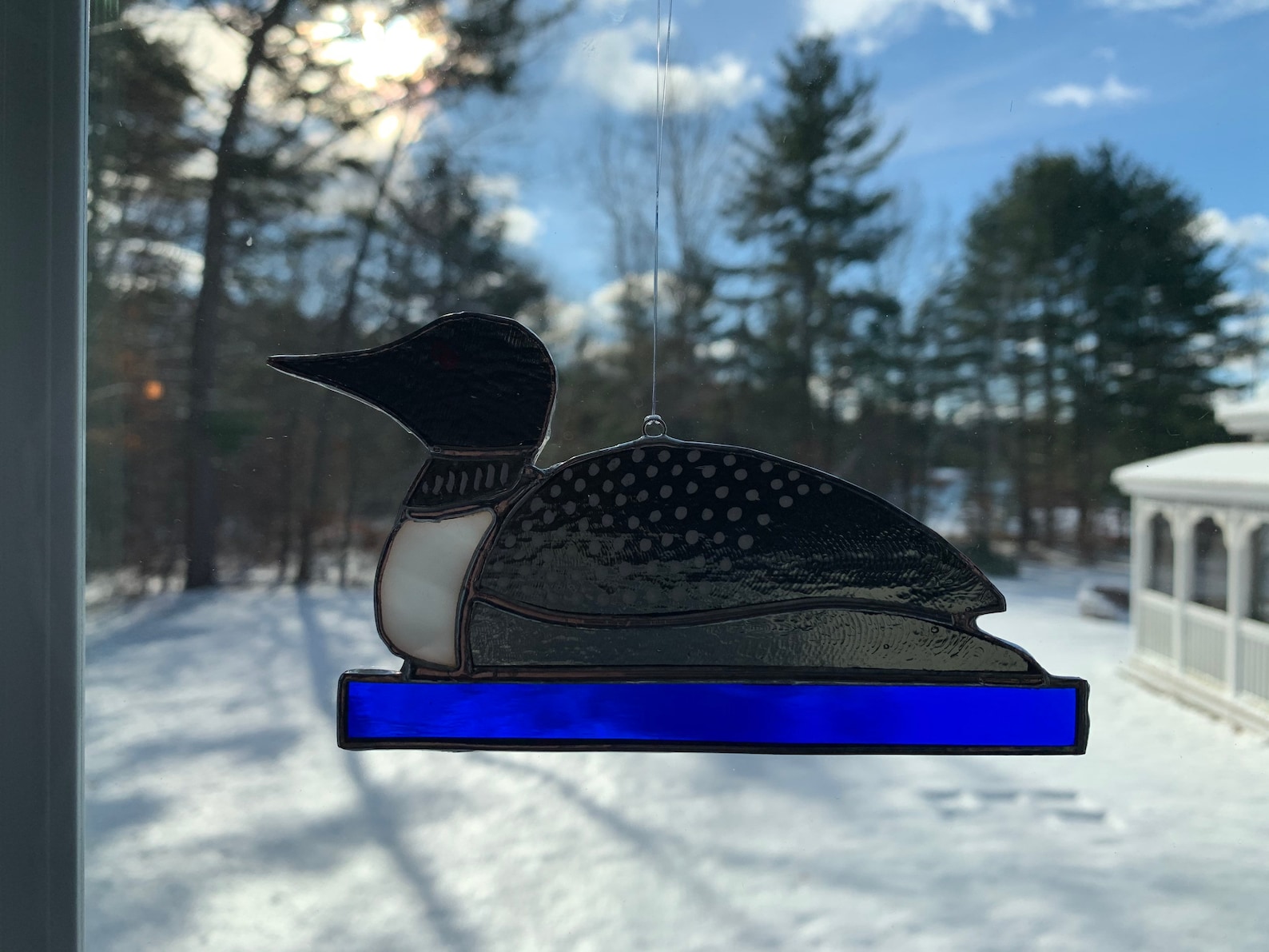 Stained Glass Loon Suncatcher Ornament - Etsy