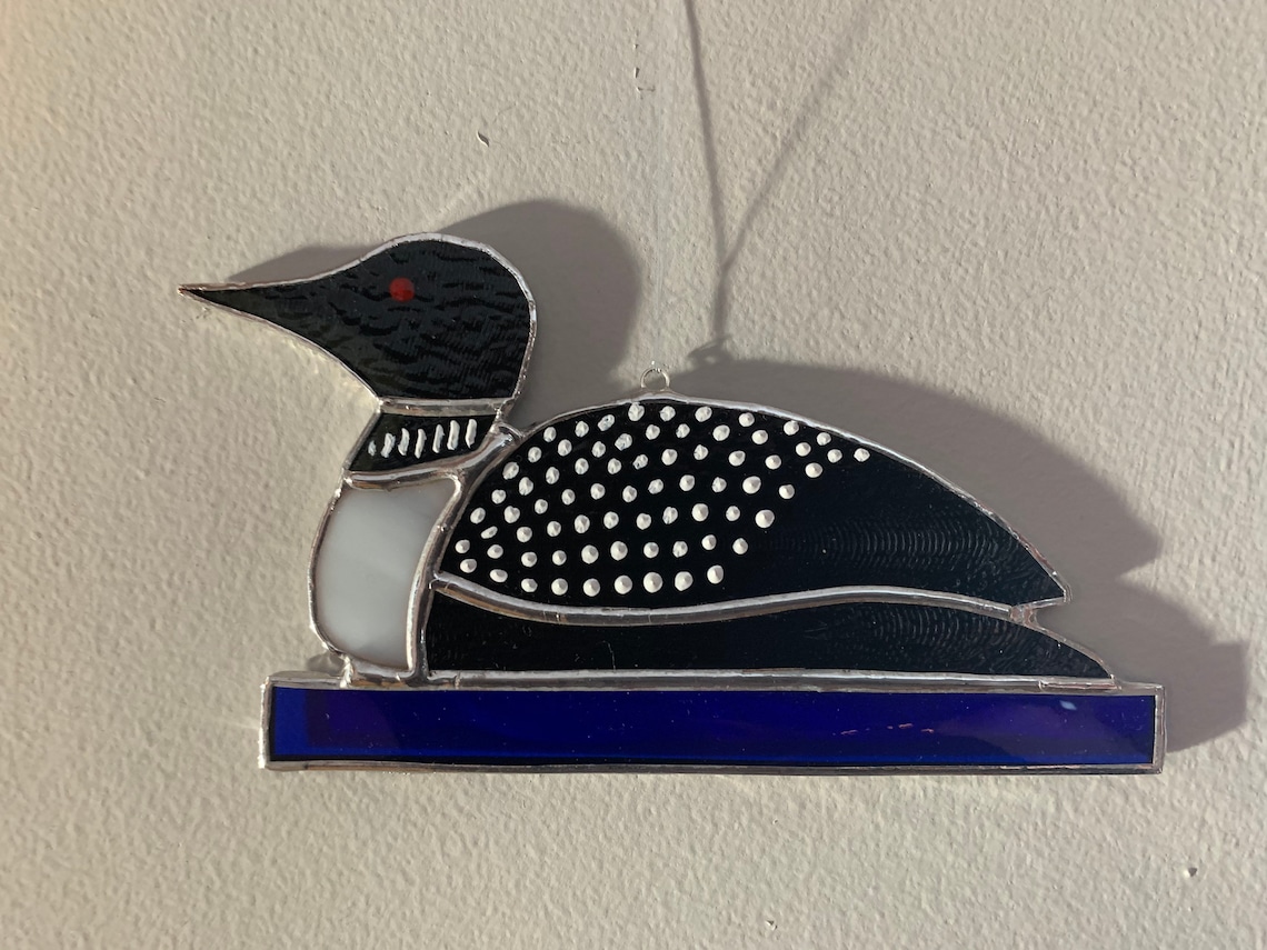 Stained Glass Loon Suncatcher Ornament - Etsy