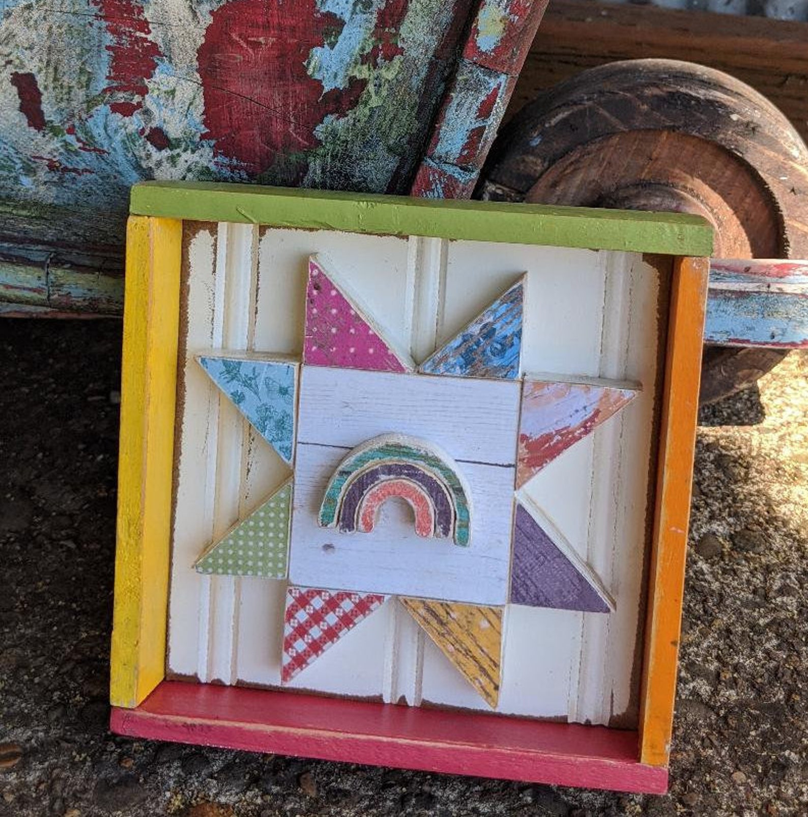 Quilt block wooden | Etsy