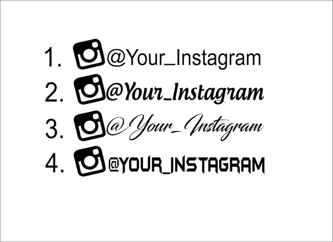 Custom Instagram Username Car Sticker, Window Decal, Instagram Business ...