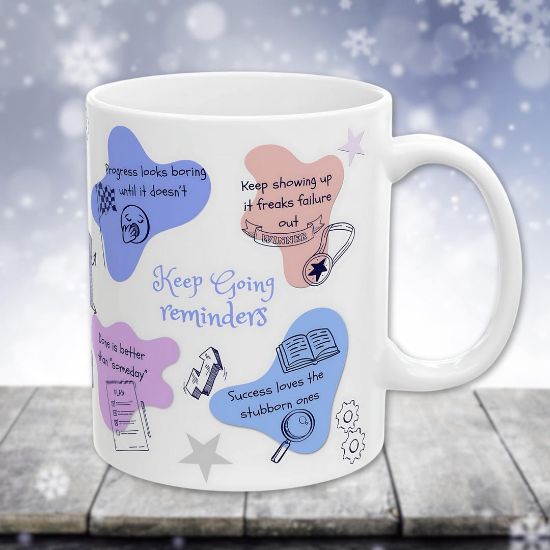 Motivational Coffee Mug: Funny "keep Going" Reminders, Ceramic Gift ...
