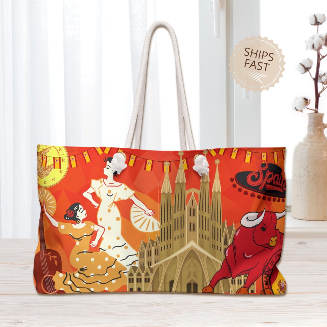 Spanish Design Weekender Bag-carry-on Tote Gift for Her, European ...