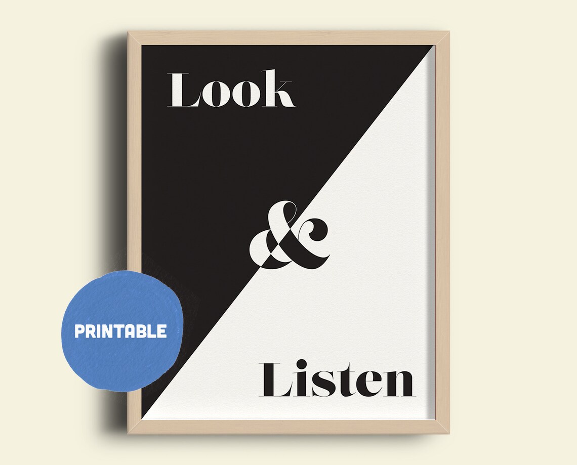 Look and Listen Art Print//art Print//printable Art//murderino Art ...
