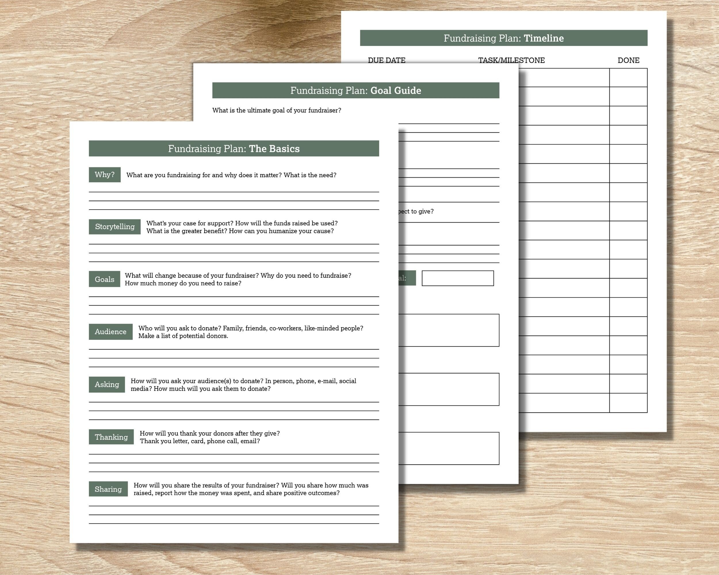Printable Fundraiser Planning Toolkit - 7 Page Fundraising Guide - Etsy