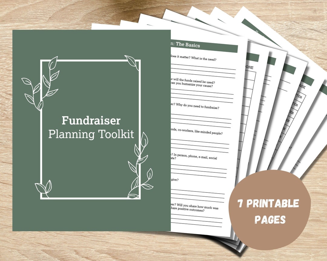 Printable Fundraiser Planning Toolkit - 7 Page Fundraising Guide - Etsy