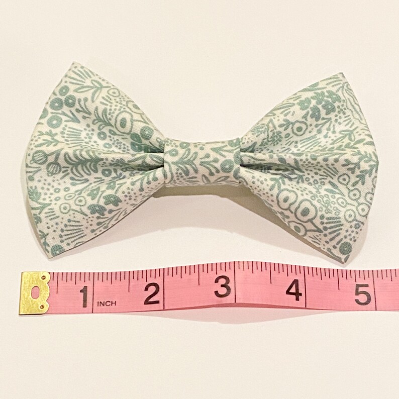 Sage Floral Dog Bow or Bow Tie | Spring | Summer | Easter | Elastic ...