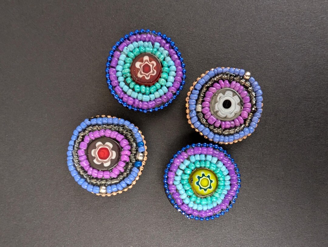 Marvelous Mosaic Magnets, Violet Set of 4 - Etsy