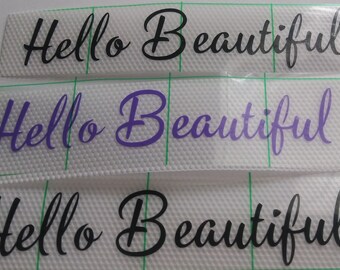 Hello Beautiful Decal - Etsy