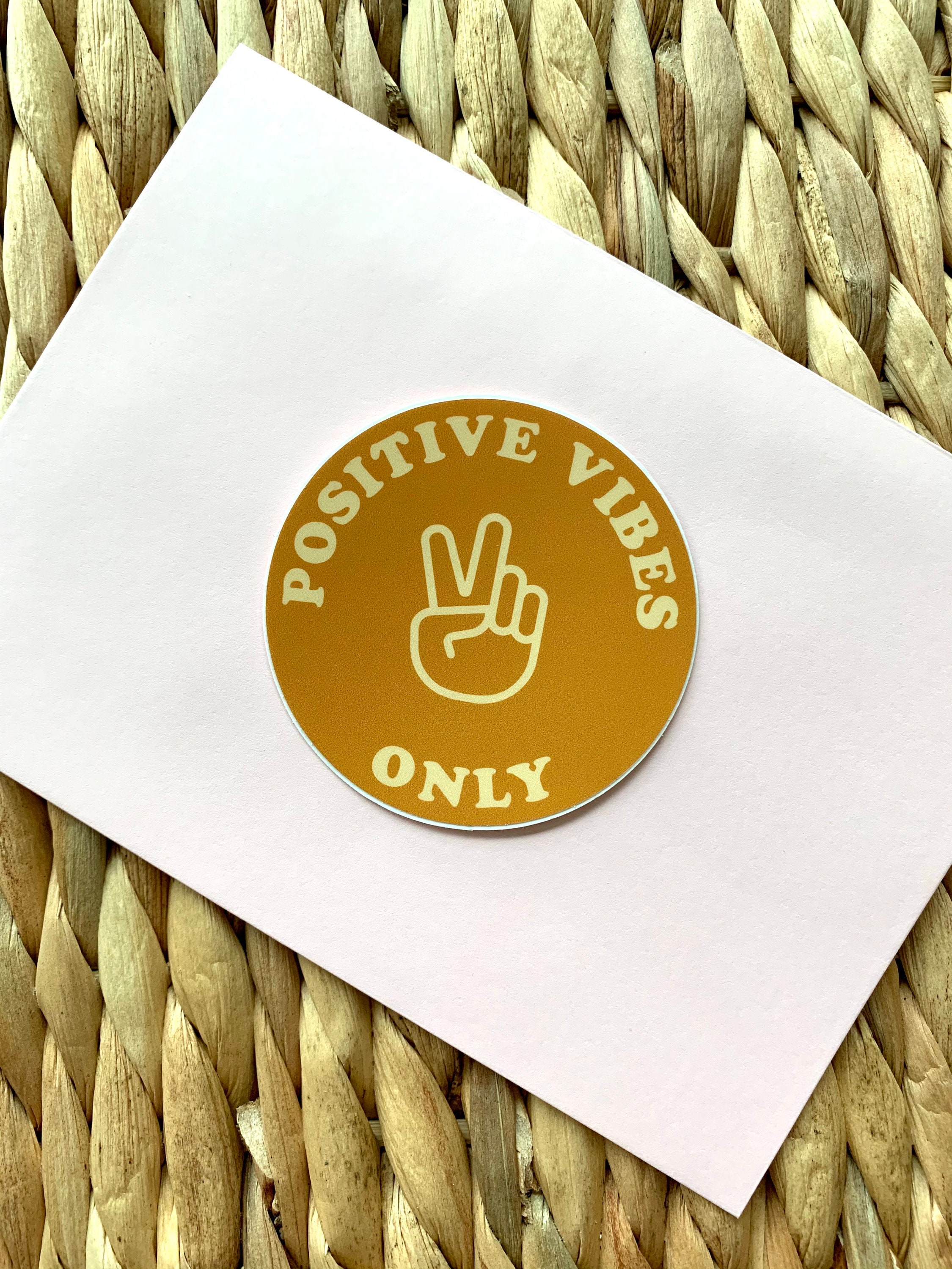 Positive Vibes Only Sticker Happy Vibes Sticker Laptop | Etsy
