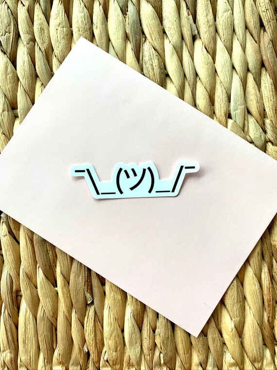 Shrug Emoji Sticker _ツ_/ Laptop Sticker Meh Emoji - Etsy
