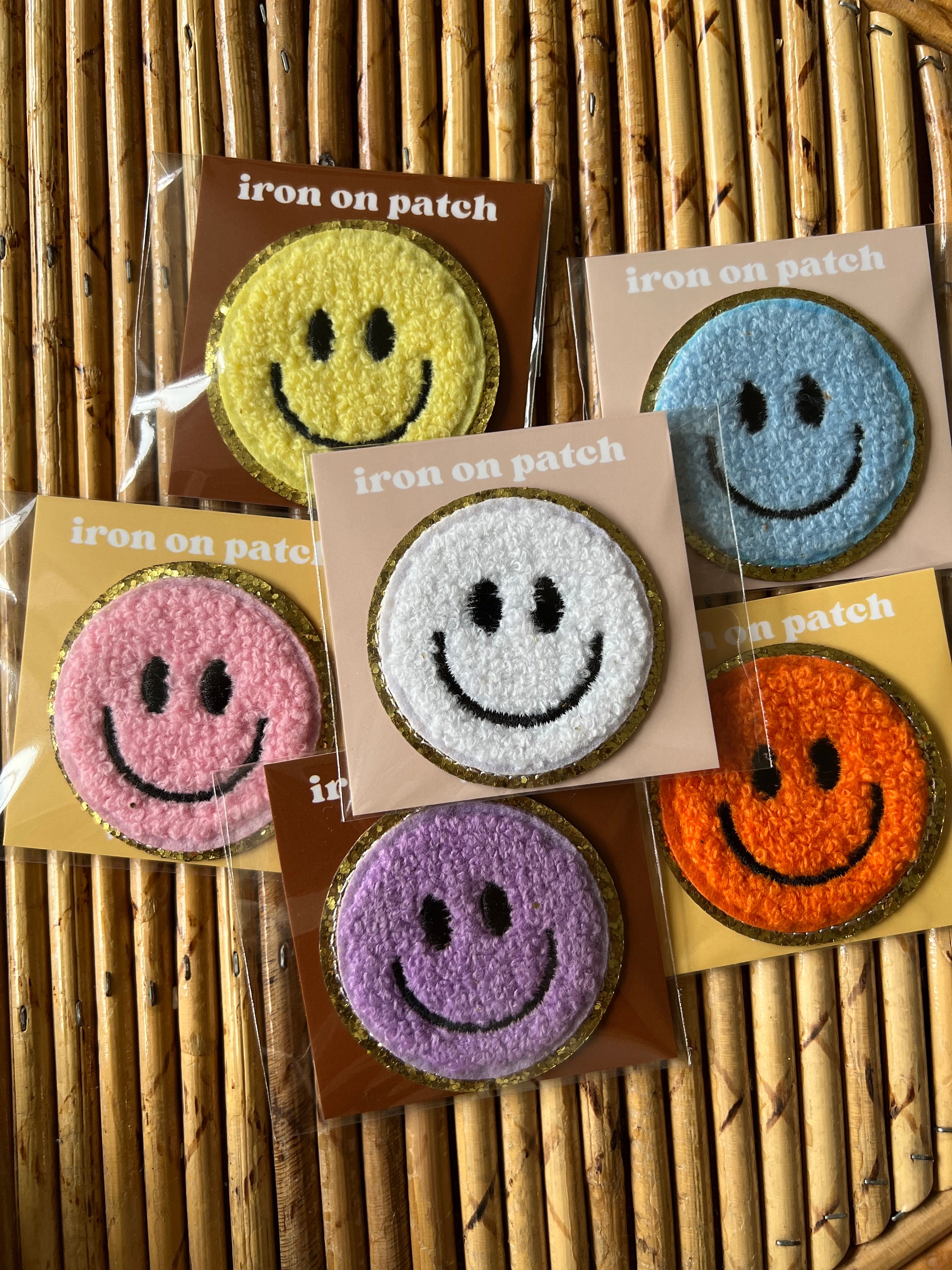 Fuzzy Iron on Patches Chenille Gold Glitter Border Patches - Etsy